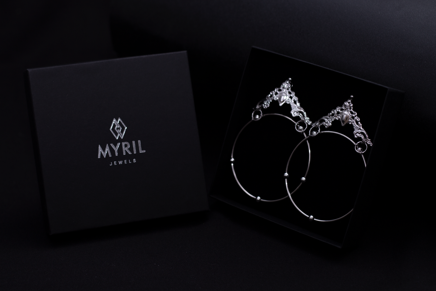 Statement Hoop Earrings R-05 - MYRIL JEWELS – Myril Jewels