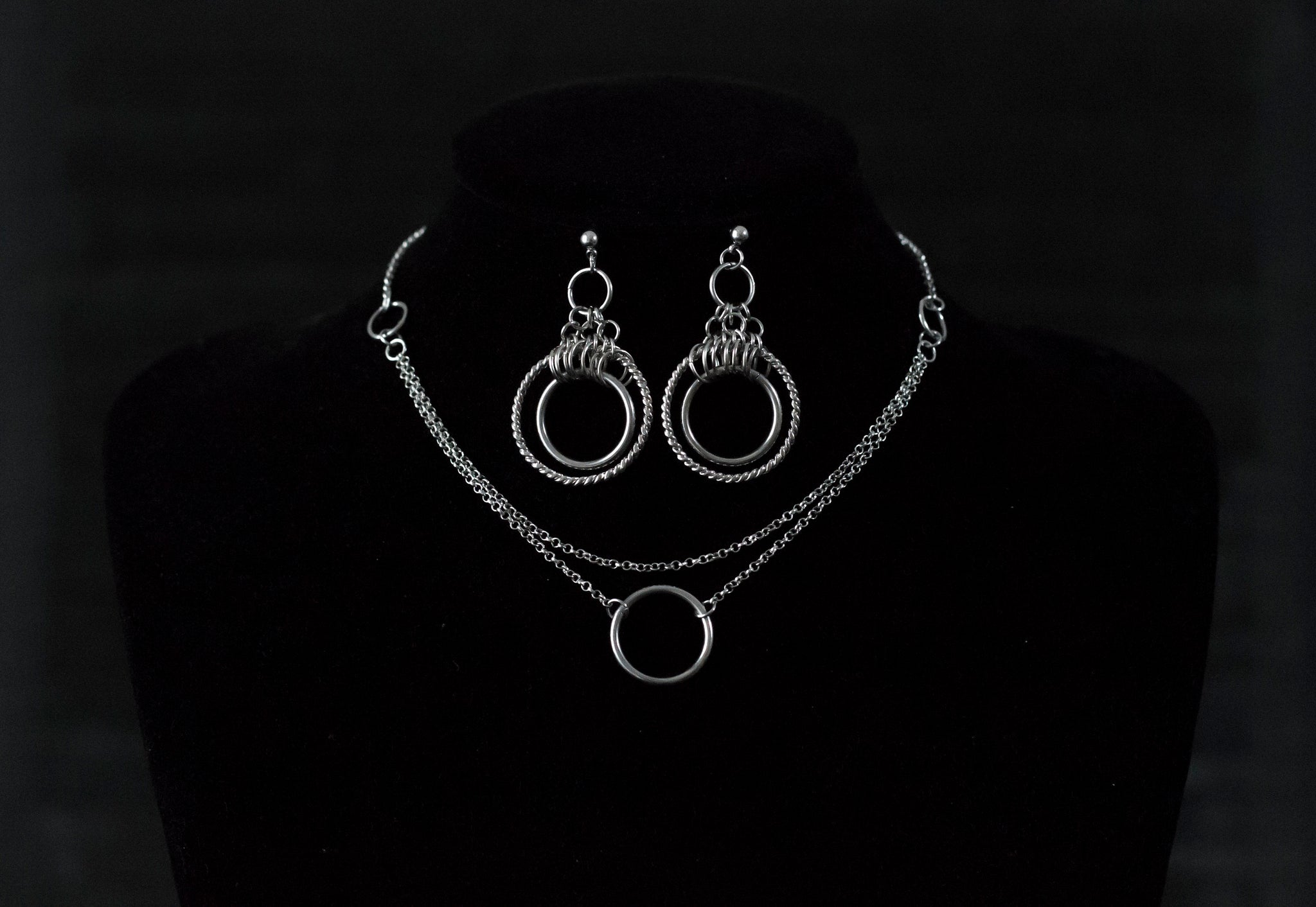 Hoop Jewelry Set: Necklace + Earrings - MYRIL JEWELS – Myril Jewels